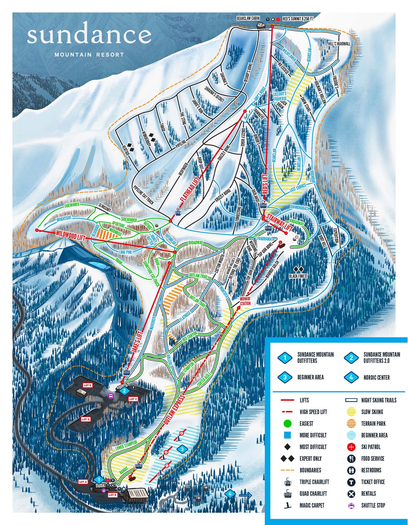 SMR Trail Map Print – Sundance Mountain Resort